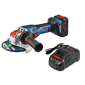 Bosch GWX18V-13CB14-RT PROFACTOR 18V Spitfire X-LOCK Connected-Ready 5 - 6 in. Cordless Angle Grinder Kit with Slide Switch (8.0 Ah) (Renewed)
