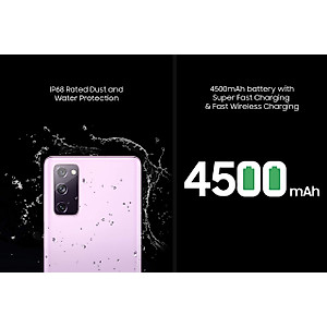 SAMSUNG Galaxy S20 FE 5G Cell Phone, Factory Unlocked Android Smartphone, 128GB, Pro Grade Camera, 30X Space Zoom, Night Mode, US Version, Cloud Lavender