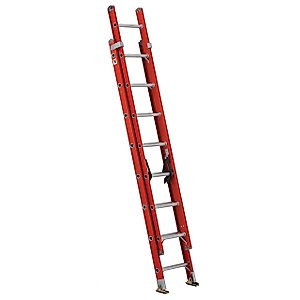 Louisville Ladder FE3216 Foot Extension Ladder, 16 ft, Orange