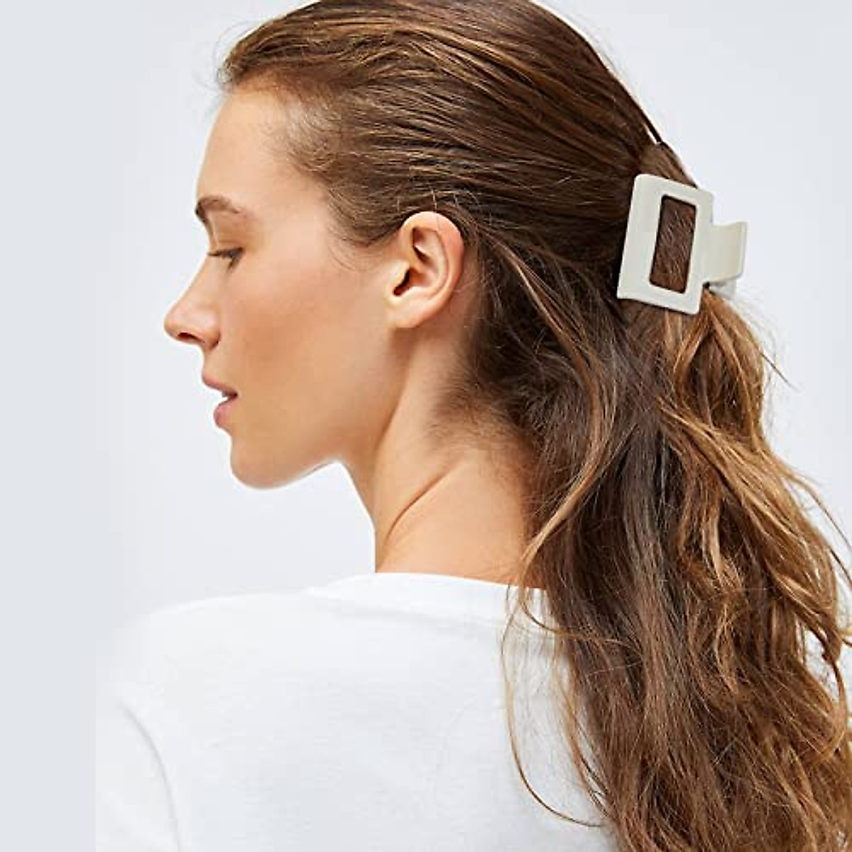 6 PCS Claw Hair Clips, Small Claw Clips for Women Girls, Rectangle Tiny Hair Jaw Clips, Non-slip Matte Claw Clamps Barrettes for Thin/Thick Medium Hair