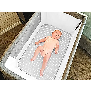 Bassinet Bed Sheets – Bassinet Fitted Sheets 4 Pack – 100% Jersey Knit Cotton Cradle Sheets – Bassinet Bedding for Standard Size Oval or Rectangular Bassinet Pads – Bassinet Sheet for Boy & Girl