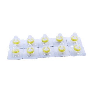 SEOH Syringe Filter Sterile Yellow PVDF Membrane 13mm Diameter 0.2 um Pore Size Pack of 10