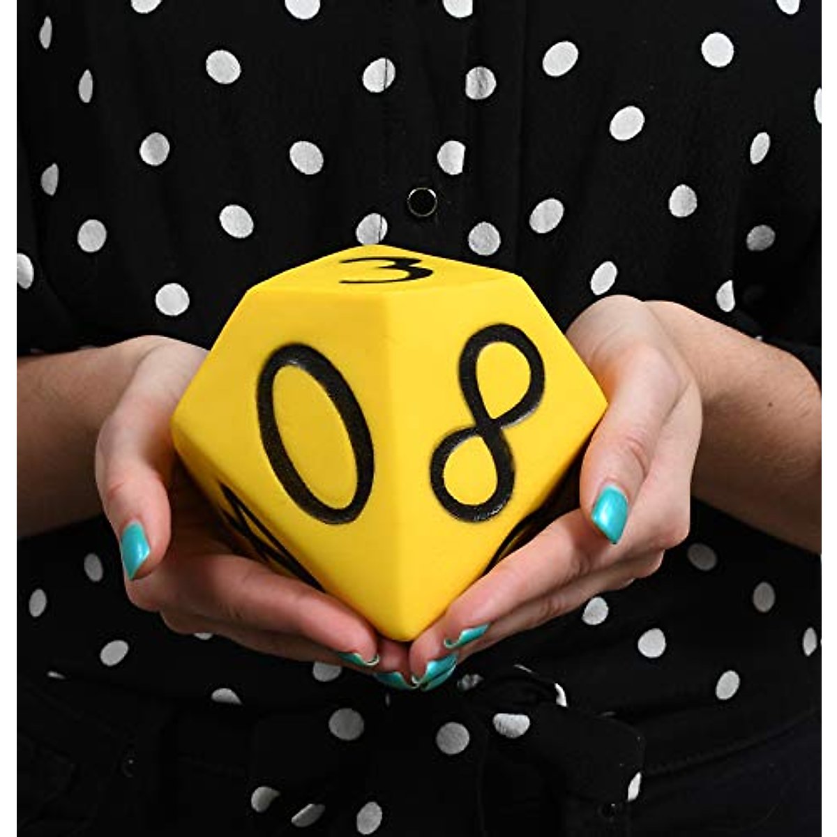 LEARNING ADVANTAGE - Jumbo Polyhedra Die - 10 Sides - Large, Foam Dice for Games - Teach Numbers, Probability, Addition and Subtraction