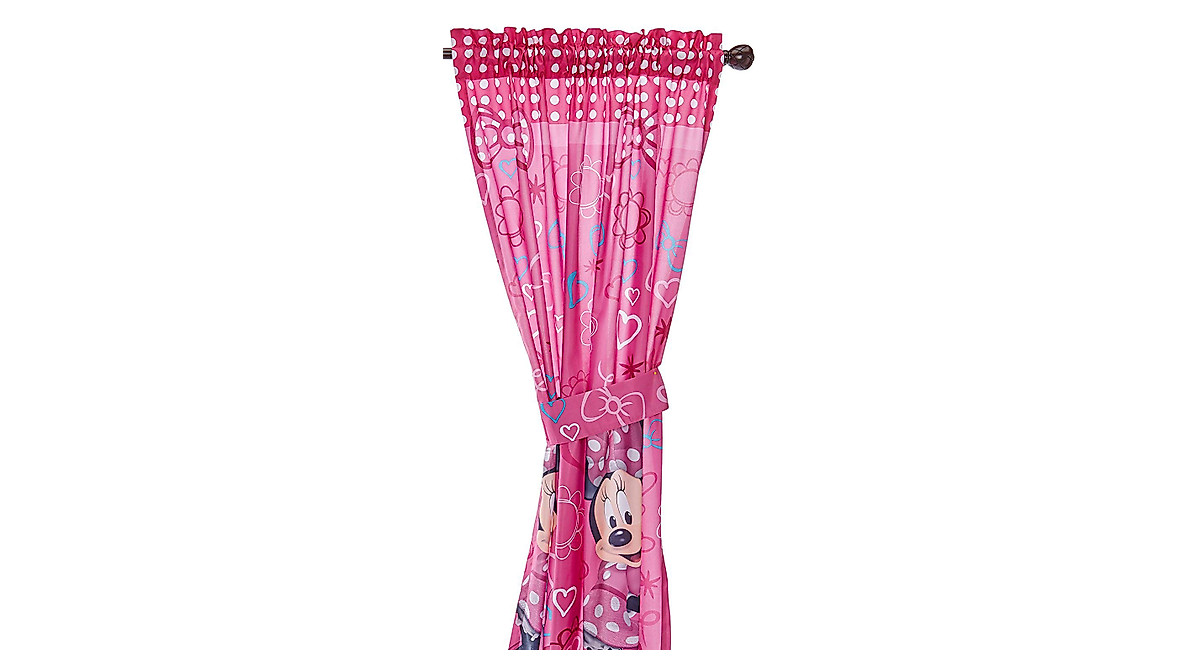 Minnie Mouse Pink Kids Curtains & Drapes - 63" | Jay Franco