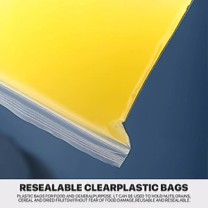 1000-Count, (3" x 4") - 2.5 Mil Thickness Clear Zipper Reclosable Bag, Zip Bags, Ultra Heavy Duty Lock Seal Poly Plastic Bags for Prints, Photos, Documents, Clothing, T-Shirt