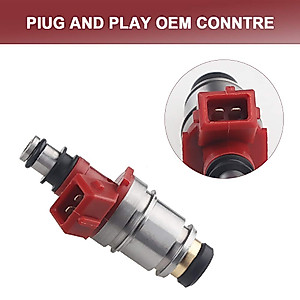JDMON Compatible with Fuel Injectors Nissan Pickup D21 2.4L replace 1990-1994 16600-86G00 1660086G00 4pcs