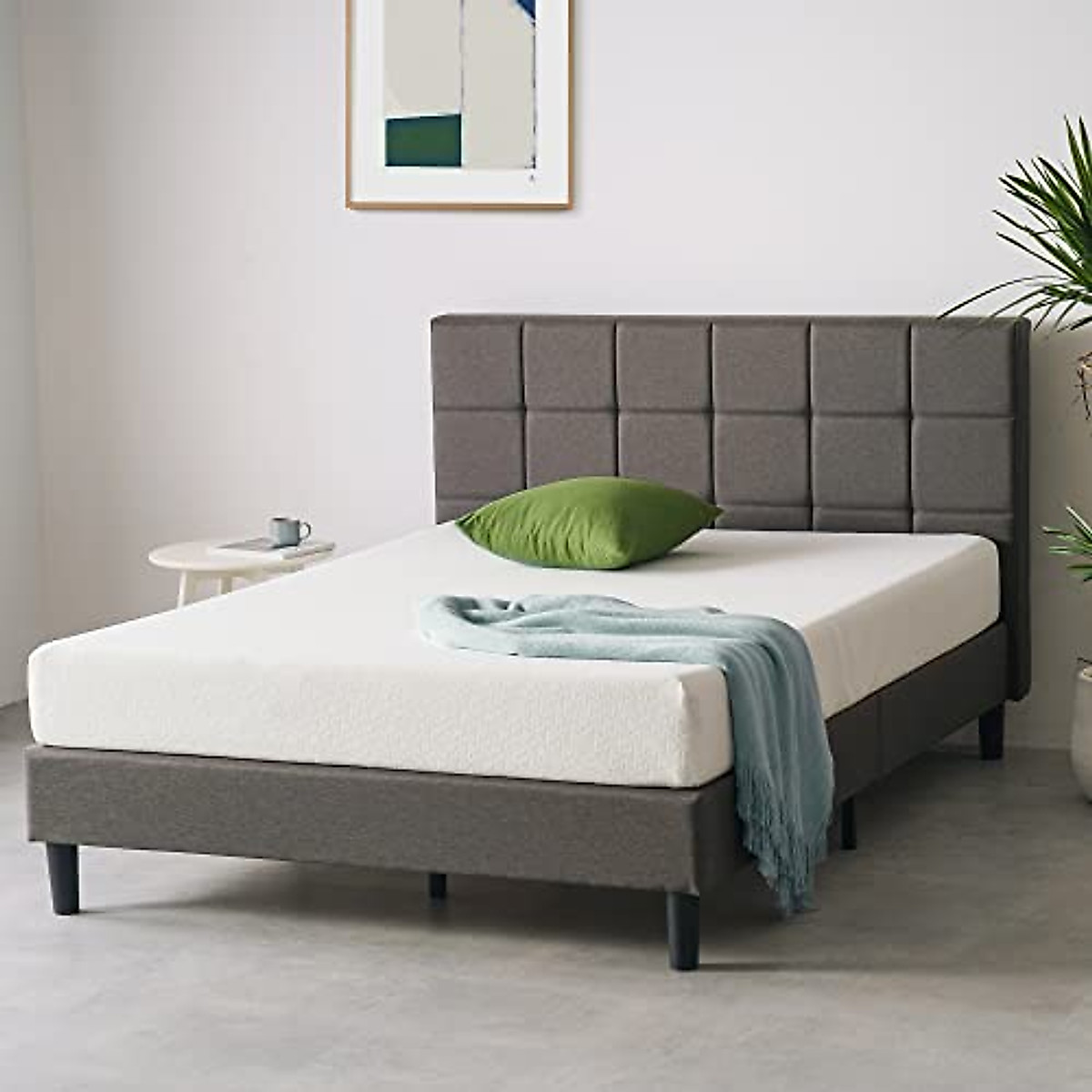 Zinus 8” Green Tea ActivFresh(R) Memory Foam Mattress, Bed-in-a-Box with Compact WONDERBOX Packaging, CertiPUR-US(R) Certified, Twin,White