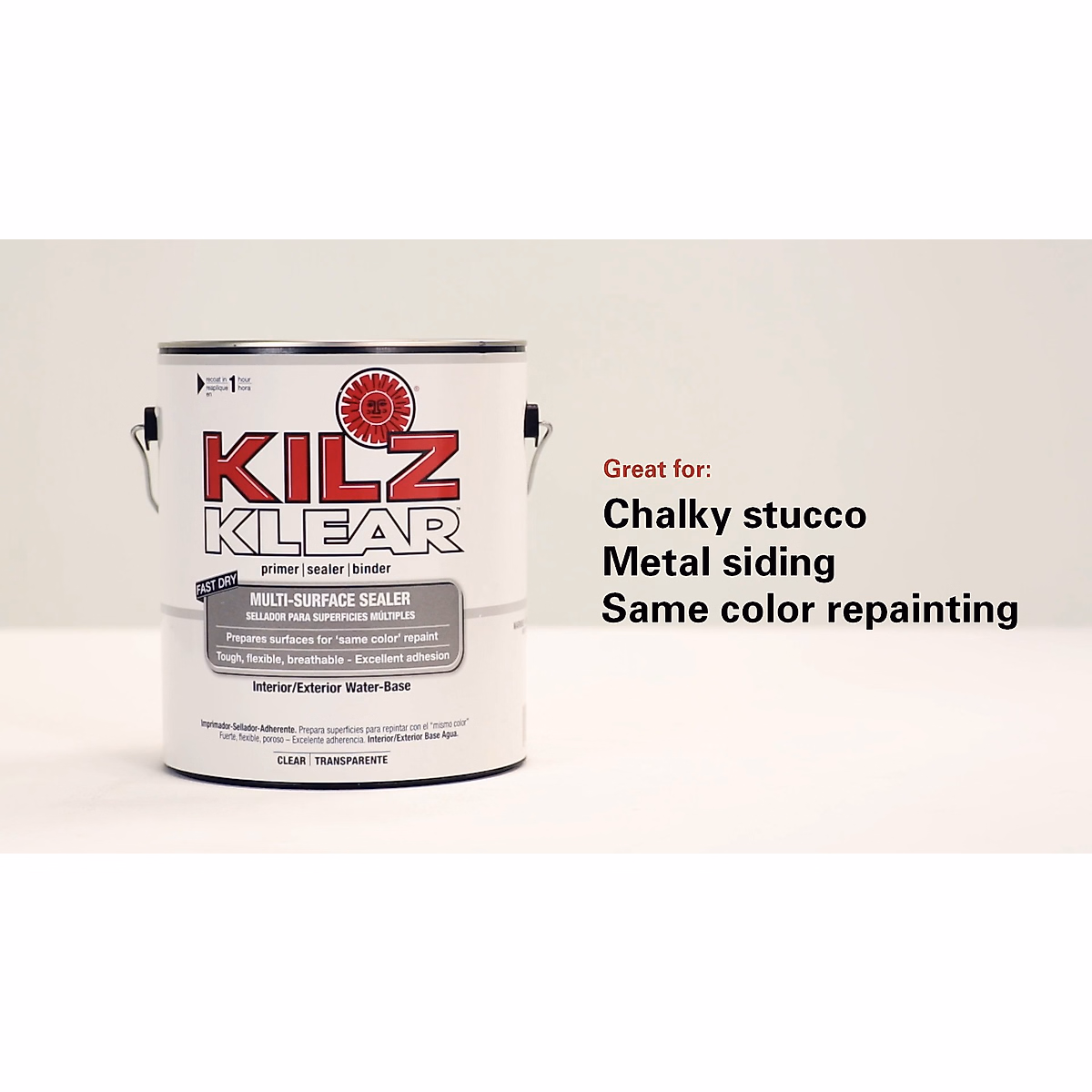 KILZ Klear Primer, Interior/Exterior, Clear, 1 Gallon