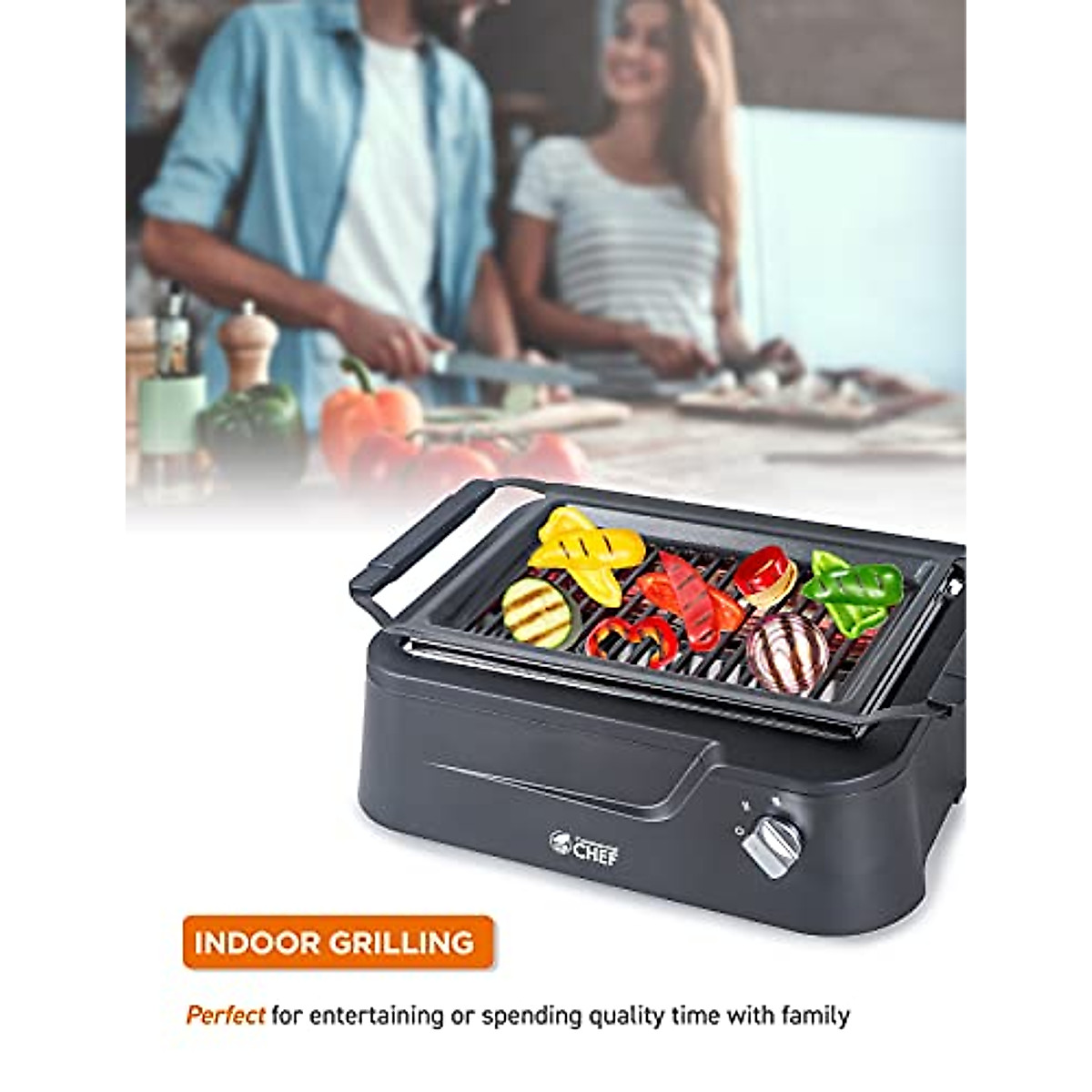 COMMERCIAL CHEF Indoor Smokeless Infrared Grill