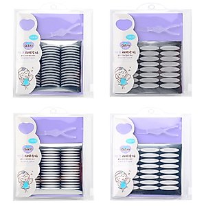 Eyelid Tape Lift Strips, 1344Pcs/4Pack Invisible One/Two Side Sticky Double Eyelid Tape Stickers, Medical Fiber, Instant Eyelid Lift No Surgery Perfect for Hooded, Droopy, Uneven, Mono-Eyelid