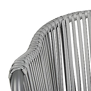 SAFAVIEH Outdoor Collection Stefano Grey Stackable Rope Chair (Set of 2)