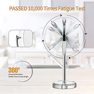 Beautifive Makeup Mirror, Double Sided Vanity Mirror with 1x/7x, Tabletop Magnifying Mirror, Swivel Round Mirror with 360°Rotation, Retro Style Bathroom Mirror