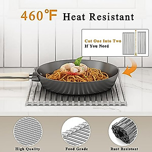 GILLAS 3 Pack Dish Drying Rack & Pot and Pan Organizer & Over The Sink Roll up Dish Drying Rack, 3 in 1 Roll-Up Dish Plates Rack Holder for Kitchen Sink, for Dishes, Knives, Spoons, and Forks, Black