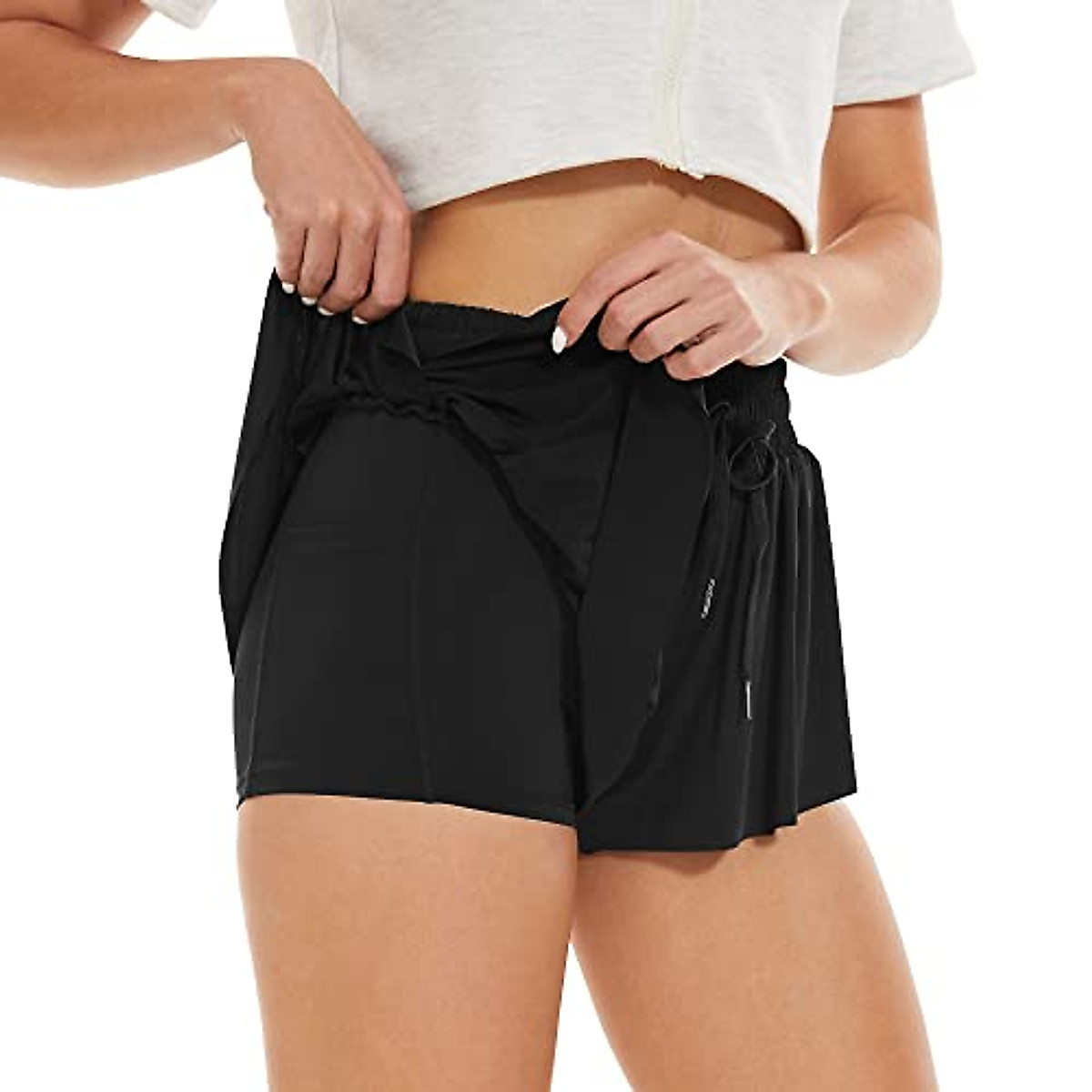 Flowy Athletic Shorts for Women- 2 in 1 Butterfly Shorts for Gym, Workout, Yoga, Casual Tennis Skirts Cute Clothes Summer