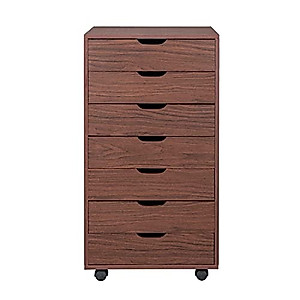 Nightstand Bedside Table Drawer Cabinet Wooden Storage Chests Cabinet 7-Drawer Dresser Storage For Bedroom Furniture Multifunctional Storage Shelves Sturdy & Durable Construction Storage Tower Dresser