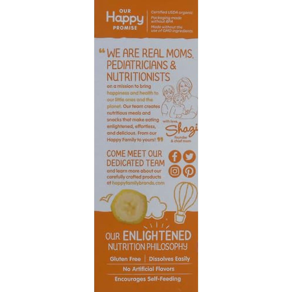 Happy Baby Gentle Teethers Organic Teething Wafers Banana Sweet Potato, Soothing Rice Cookies for Teething Babies Dissolves Easily Organic Gluten Free No Artificial Flavor,0.14 Ounce (Pack of 12)