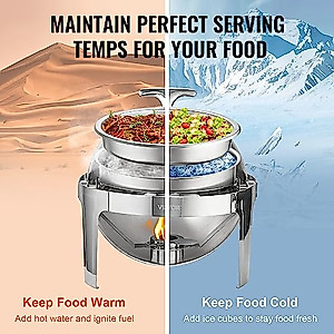 VEVOR Chafing Dish Buffet Set, 2 Packs, Silver