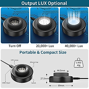 ECEEN Solar Watch Charger, 8 Hours Timing Off with Men, Women & Square 3 Caps, LED UV Light Charge Eco Driver Watches Compatible Casio/Tough/Protrek/Seiko/Citizen/Garmin/Timex/Bering/FANMIS (Black)