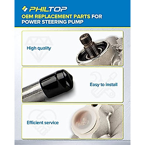 PHILTOP 21-5993 Power Steering Pump Direct Fits Odyssey 1999-2004 3.5L, Accord 1998-2002 3.0L, Power Steering Asist 56110P8A003, 56110P8CA01