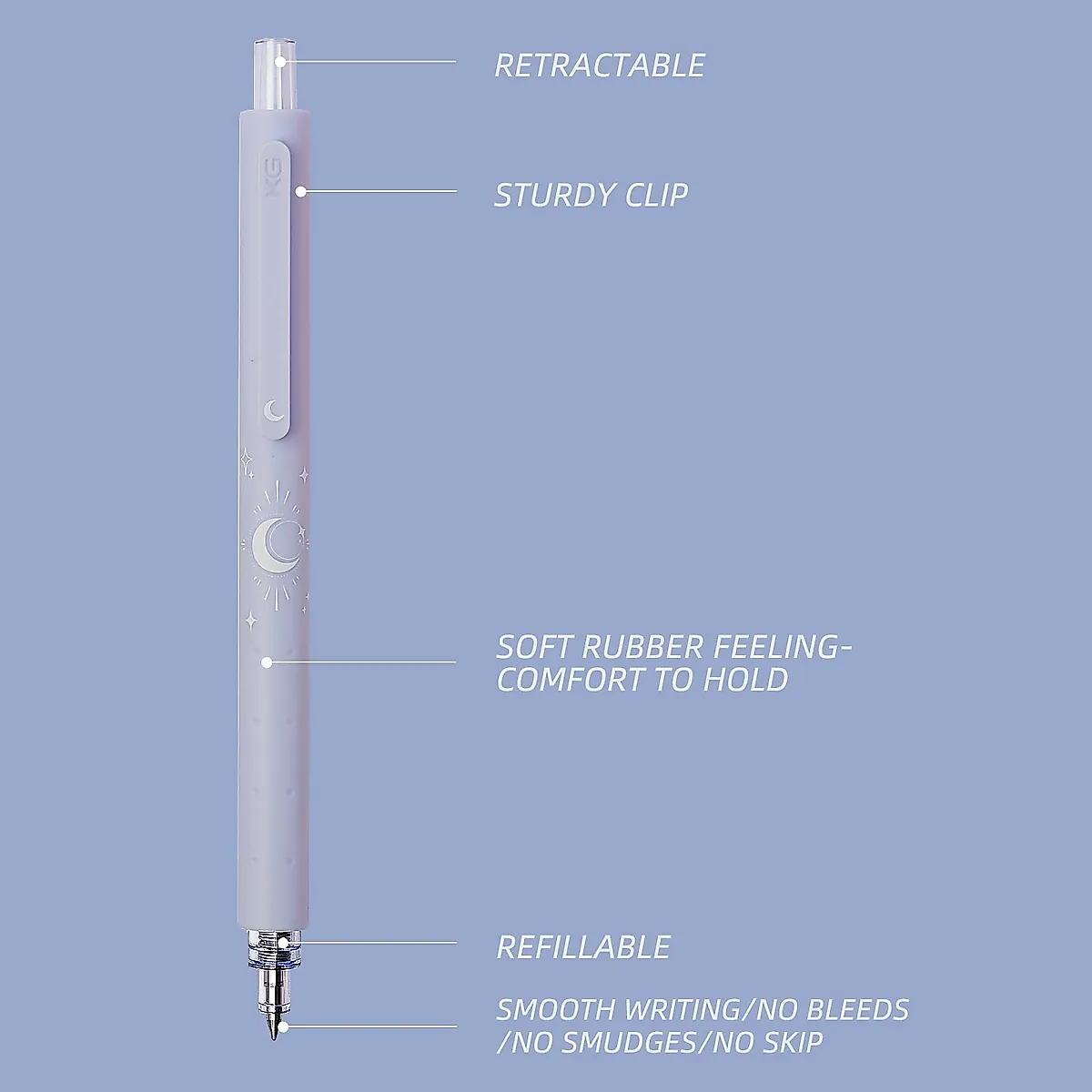 Kaco Gel Pens Cute Stationery 3 Pieces 0.5mm Fine Point, Quick Drying Pens for Journaling Aesthetic Office Supplies, 2 Black Ink and 1 Coral Ink