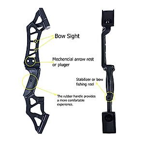 SinoArt Falcon 60" Takedown Hunting Recurve Bow Metal Riser 30 35 40 45 50 55 60 65 70 Lbs Black/Camo Right Handed(60 LBs)