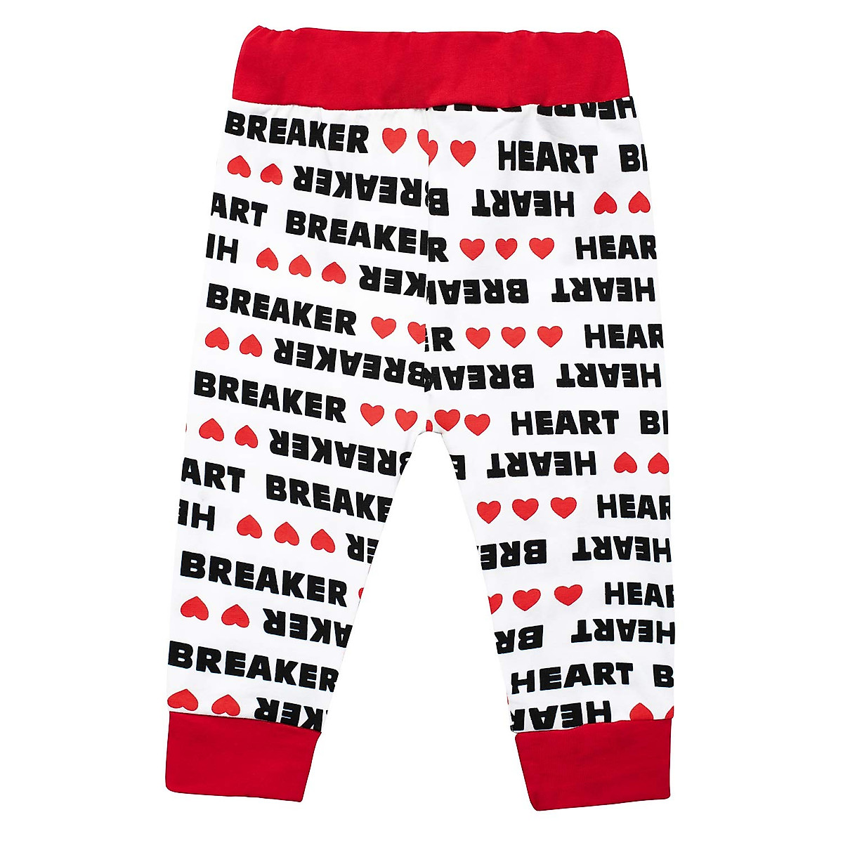 Auggle Baby Boys Girls My First Valentine's Day Romper Infant Long Sleeve Cute Outfit Clothes Set (Red, 3-6 Months)