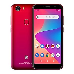 BLU G50 | 2021 | All Day Battery | Unlocked | 5.5” HD+ Display | 32 GB | 13MP Camera | US Version | US Warranty | Red