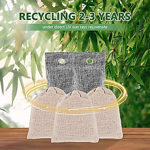 Bamboo Charcoal Air Purifying Bag (12x100g), Cedar Sachets Bags (12PACK), Natural Deodorizer, Home Fragrance, Odor Eliminators and Sachet for Home, Car, Closet, Storage, Drawers, Shoe Deodorizer