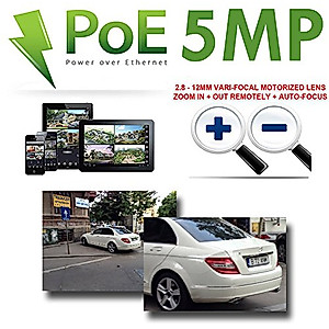 GW Security AutoFocus IP Camera System, 16 Channel 4K NVR, 16 x 5MP HD 1920P Dome POE Microphone Security Camera 4X Optical Motorized Zoom Outdoor Indoor Security System, AI Human Detection