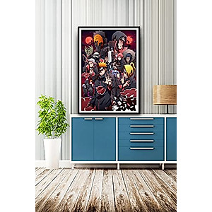 Ukeclvd Akatsuski Poster Uchiha Itachi Pain Japan Manga Personality Anime Decorative Painting Wall Art Canvas Posters Gifts 12x18 inch No Frame