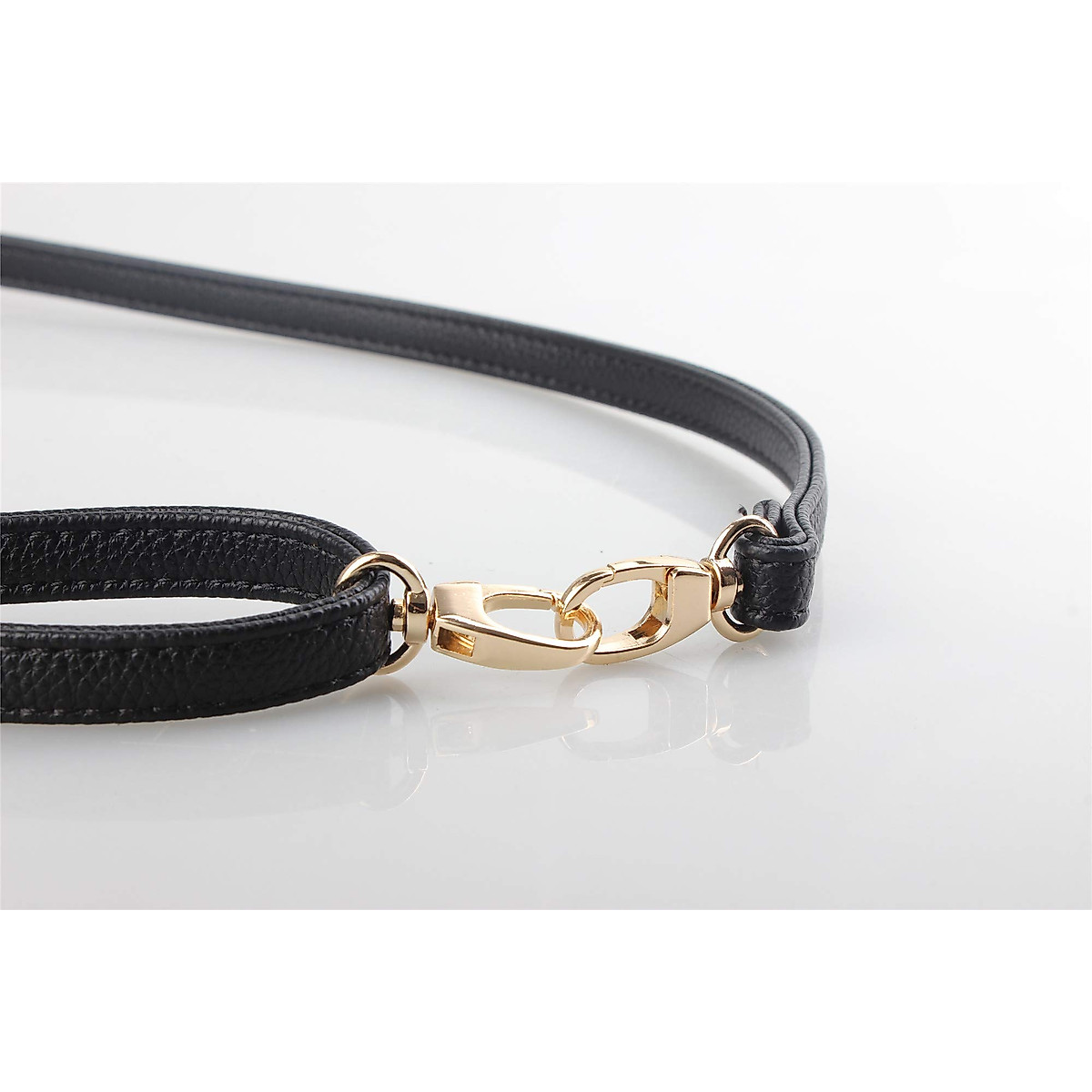 VINAIDA Leather Purse Strap,Valentines Purse for Women Teens, Purse Straps Replacement Crossbody Handbag Long Adjustable Shoulder Bag Straps for Cross Body Purse with Metal Buckles (Gold)