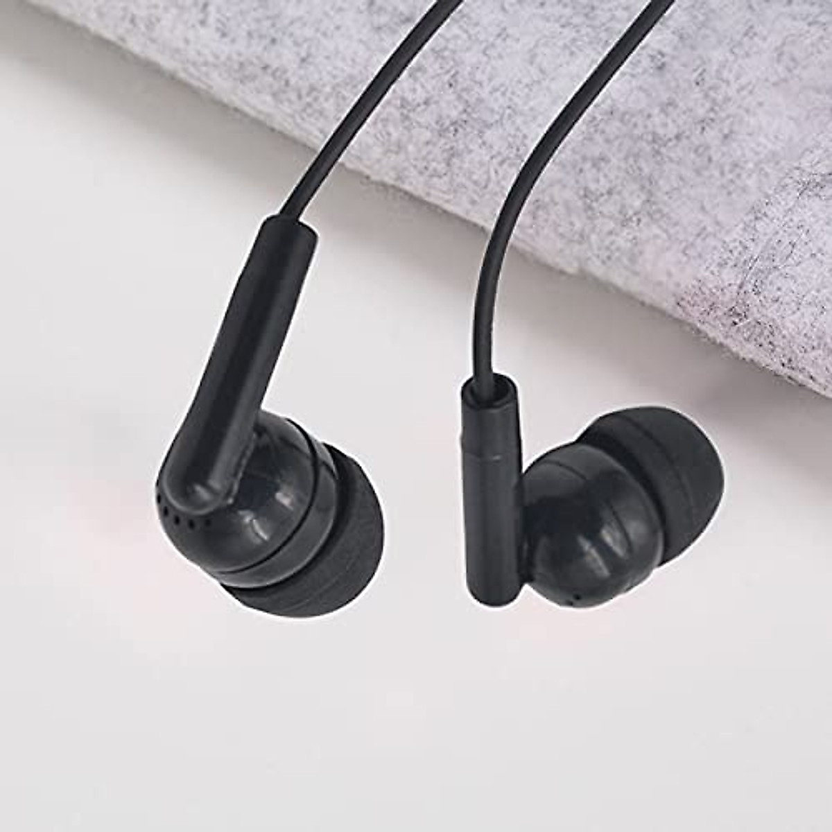 102 Wired Earphone Clear Ergonomic PVC 3.5mm Moving Coil in-Ear Earbud Headphone for Phone Valentine's Day/Mother's Day/Wedding/Anniversary/Party/Graduation/Christmas/Birthday Gifts - Black