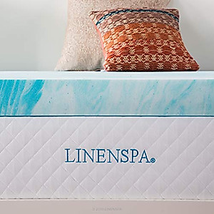 Linenspa 4 Inch Gel Swirl Memory Foam Topper - Full