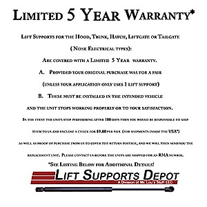 Lift Supports Depot Qty (1) Replaces Part Number 7044143 Polaris Dump Box Lift Support Shocks Struts