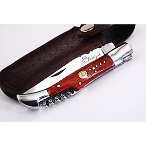 Dura Knives Dk-04 Luxembourg Original French Laguiole Knives Pocket Folding Knife Paddock wood Handle 5.6" Closed