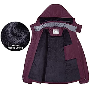 CAMEL Women's Warm Winter Ski Jackets Waterproof Snow Coat with Hood Mountain Windproof Rain Jacket