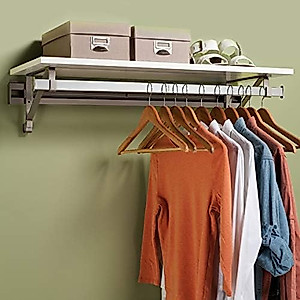 Arrange A Space Single Shelf Single Hang Closet System 32” White RCMSY.32.W