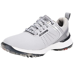 SQAIRZ Freedom Women's Athletic Golf Shoes, Golf Shoes, Designed for Balance & Performance, Replaceable Spikes, Waterproof, Golf Shoes Women with Spikes, Womens Golf Shoes, Golf Footwear Grey