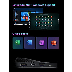AWOW Fanless 8GB Mini PC Stick Intel Celeron J4105, 128GB Storage, Windows 11 Pro Mini Computer Stick Supporting HDMI 2.0 and Mini DP 1.2 Dual 4K@60Hz, Dual Band WiFi and Gigabit Ethernet Port, NY41S