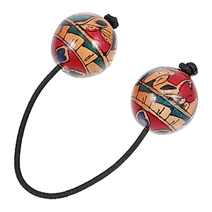 ARTIBETTER Sand Ball Toy 1pc Drummer for Men Musical Instrument Ball Rhythm Hand Drawn Ball one- Handed Rhythm Single Hand aslatua Ball Hand Print Egg Shaker (Assorted Color) Rhythm Products