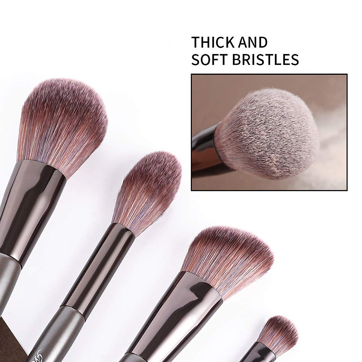EVRCHGIEA Makeup Brushes Set, Professional Premium Synthetic Powder Foundation Blending Eye Shadow Blush Concealers Face Makeup Brush Kit