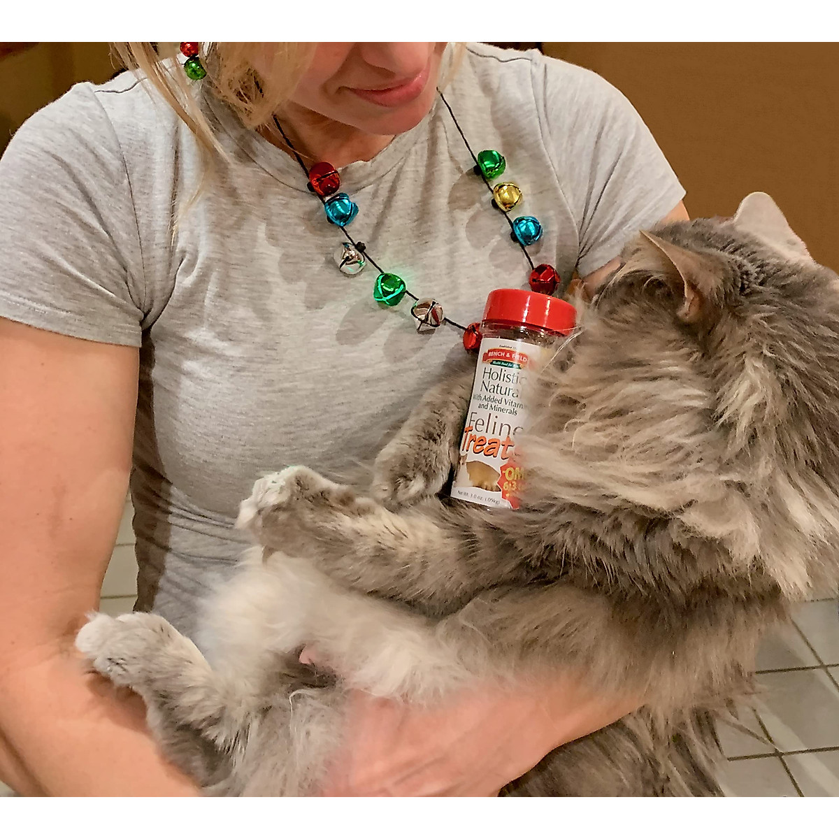 Bench & Field Holistic Natural Healthy Kitty Cat Treats | Crunchy Fish-Shaped Bites | Delicious Seafood Flavored Snack, 3-Ounce (Pack of 2 Bottles)