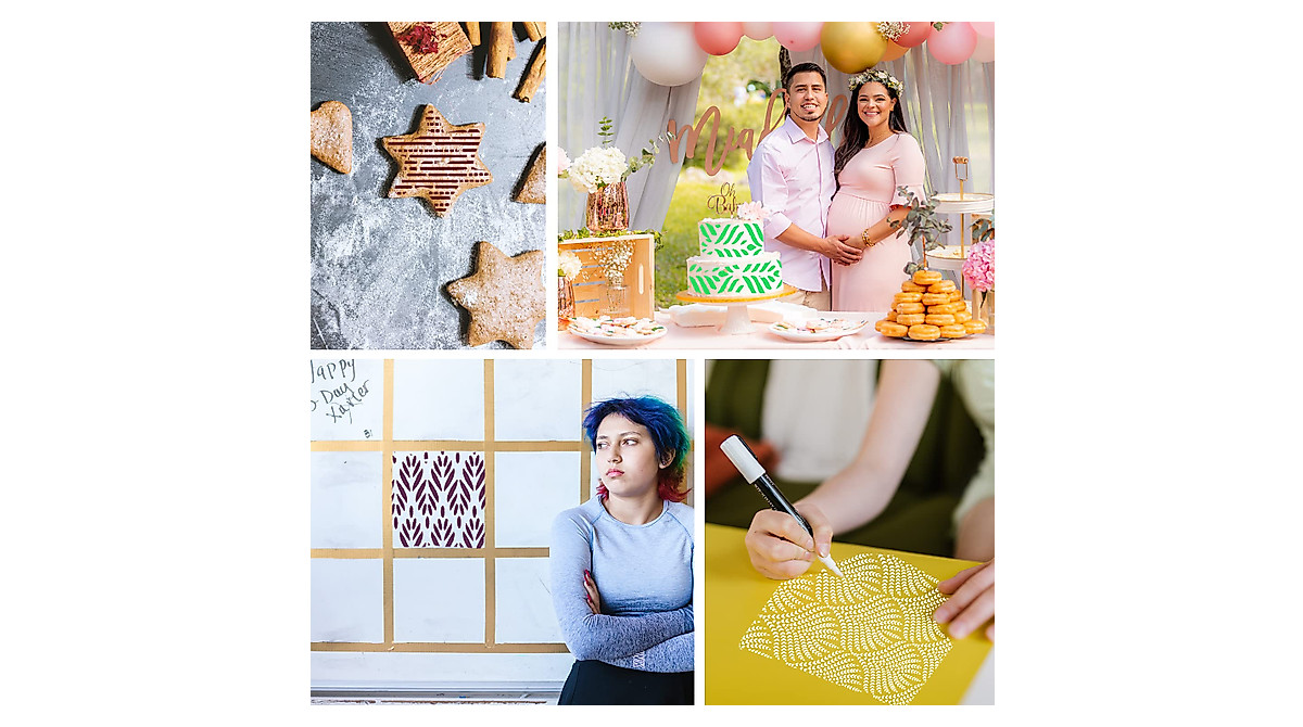 4 Floral Cake Stencils for Stunning Dessert Designs