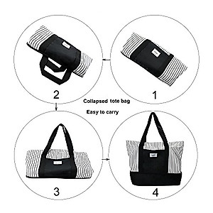 2-in-1 Large Insulated Cooler lunch Tote Bag Ladies Trendy Zippered Teacher Bag Utility Beach Tote Bag for Women