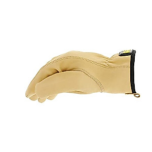 Mechanix Wear: Cow Leather Driver Glove with Durahide Water Resistant Technology, Quick Fitting Safety Work Gloves (Tan, X-Large)