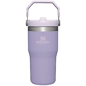 Stanley IceFlow Stainless Steel Tumbler - Vacuum Insulated Water Bottle for Home, Office or Car - Reusable Cup with Straw Leak Resistant Flip - Cold for 12 Hours or Iced for 2 Days (Lavender) , 20oz