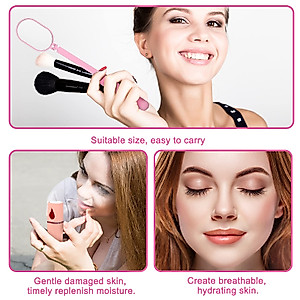 Nano Mist Sprayer Mini Portable Nano Facial Mister Usb Rechargeable Face Mist Steamer with 270 Degree Rotation Lash Mirror & 20ml Visual Water Tank for Makeup Skin Care(Pink)