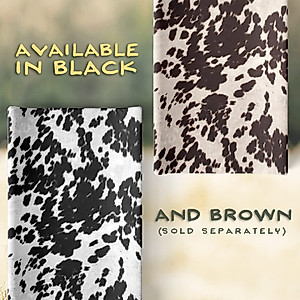 Glenna Jean Premium Western Cowboy Changing Pad Cover Stylish Ultra Soft Faux Black Cowhide for Boys Girls