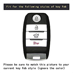 TANGSEN Smart Key Fob Personalized Case Protective Cover Compatible with KIA Optima Rio Sorento SPORTAGE 4 Button Keyless Entry Remote 3D Twill Weave Carbon Fiber ABS Plastic Emboss