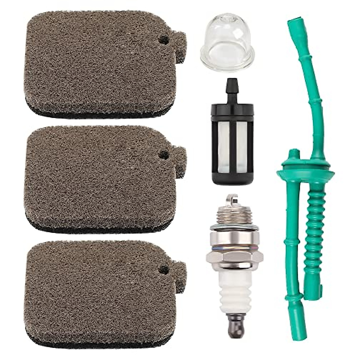 Powtol (Pack of 3 Air Filter for for Stihl BG45 BG46 BG55 BG65 BG85 SH55 SH85 Blower 4229 120 1800 with Tune Up Kit